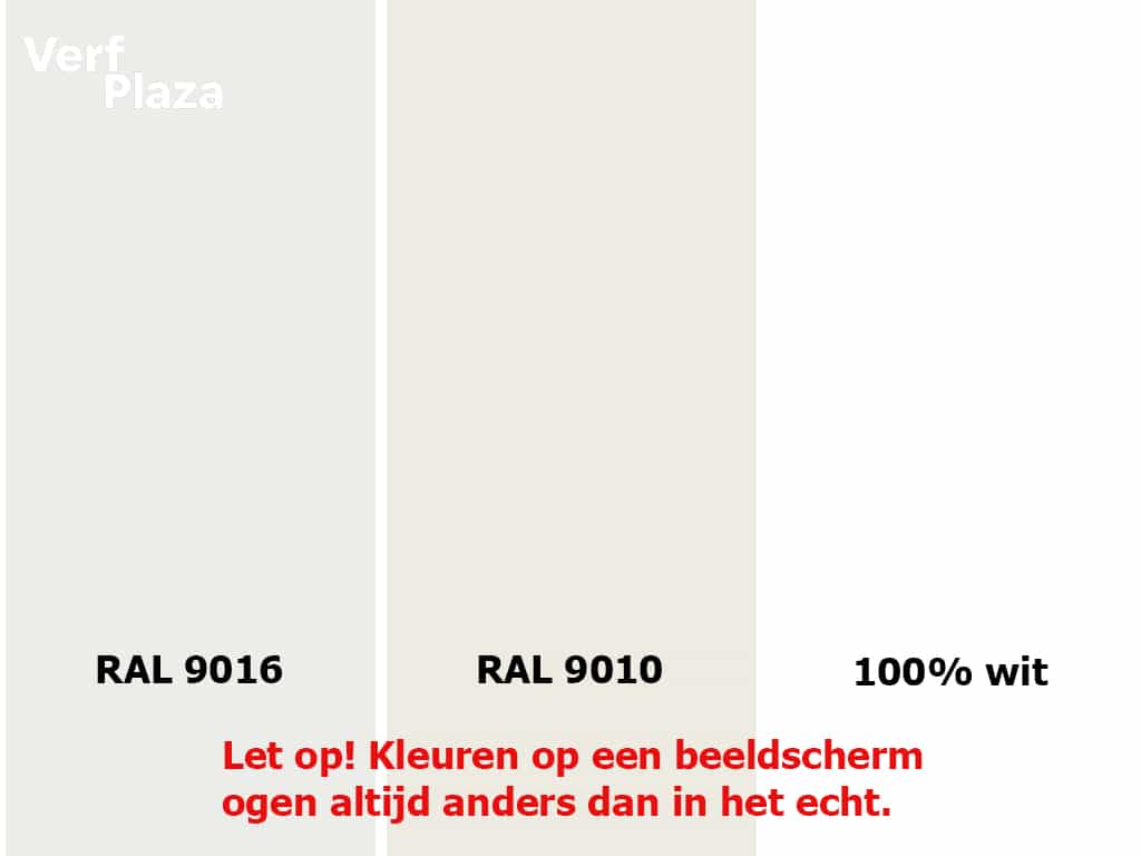 Welke kleur is witter: RAL 9010 of RAL 9016?
