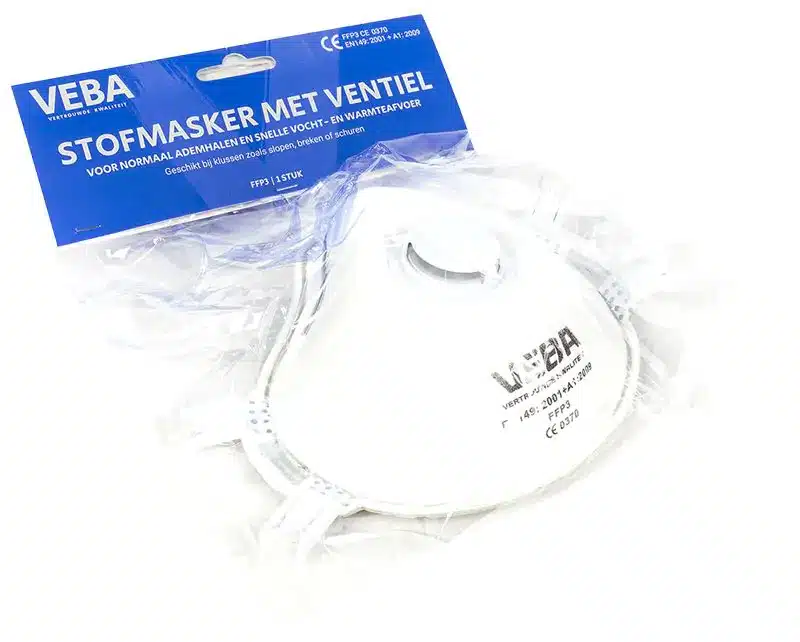 Stofmasker FFP3+Ventiel - Verfplaza
